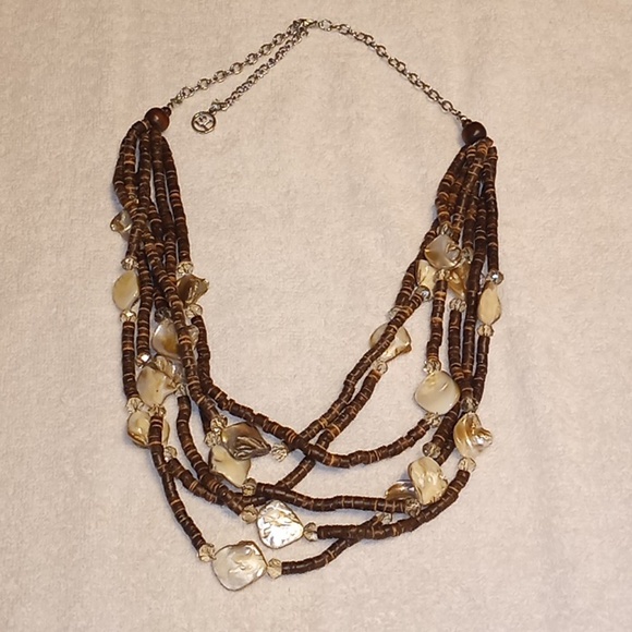 Jewelry | Brown Beaded Necklace | Poshmark
